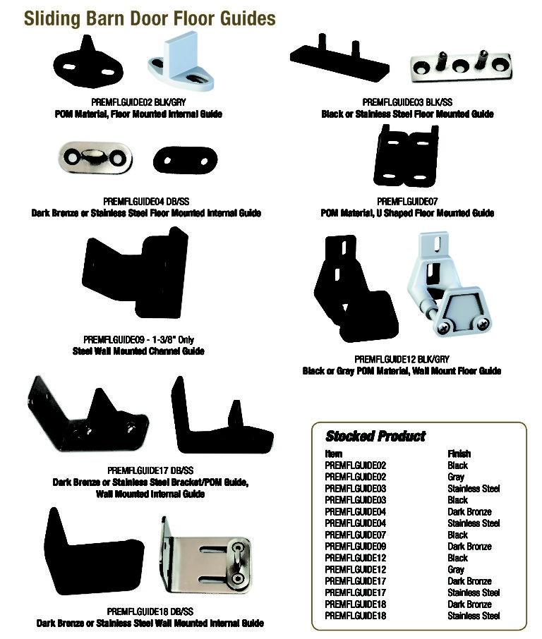 Barn Door Hardware – Floor Guides – Doormerica Hardware