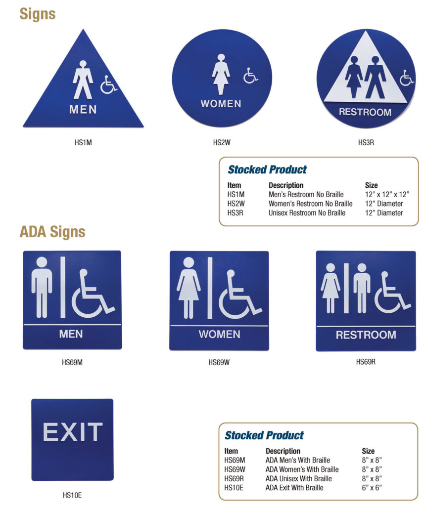 Trim & Auxiliary – Signs / ADA – Doormerica Hardware