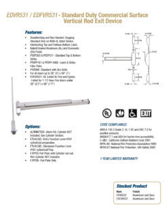 Exits – Surface Vertical Rod – Doormerica Hardware